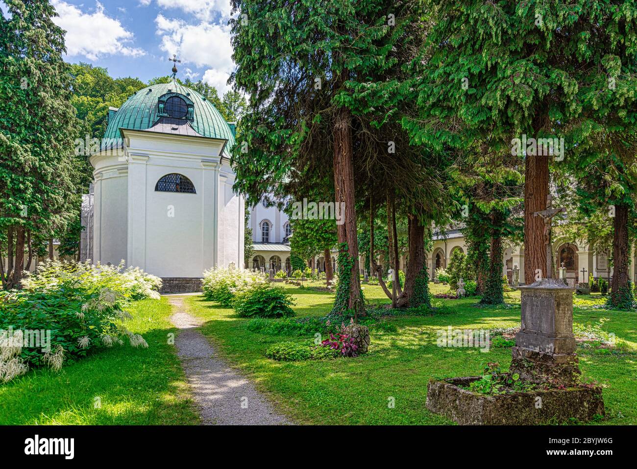 The St Sebastian Cemetery in Salzburg, Austria is home to the Mozart ...