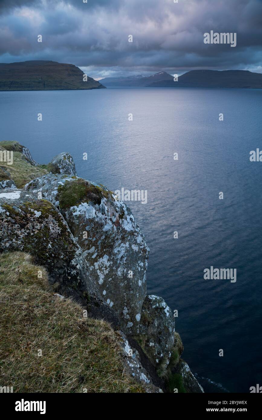 Classic Faroe Islands scenery with towering cliffs, Islands, mountains ...