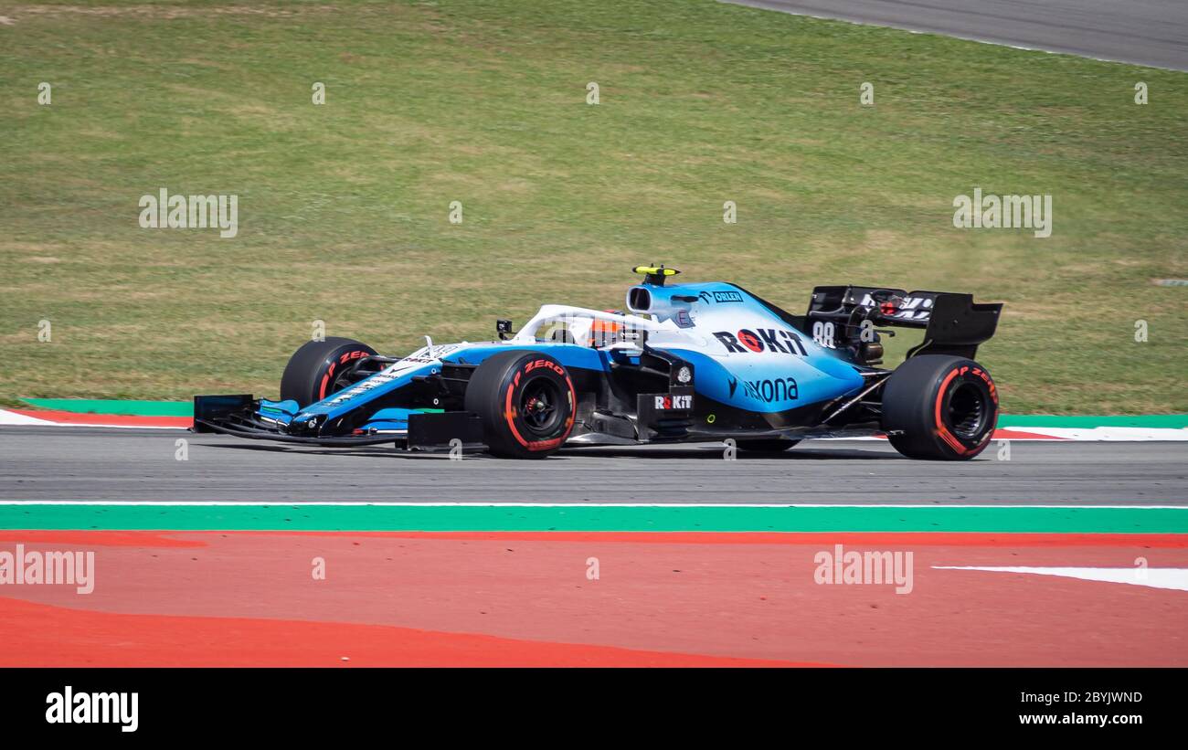 MONTMELLO, SPAIN-MAY 10, 2019: Williams FW42 Formula One racing car ...