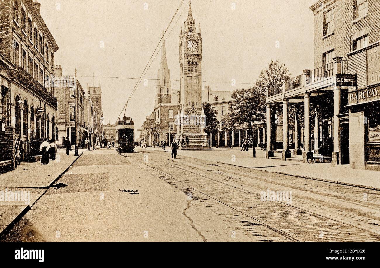 clock tower , Gravesend Kent,1900's,vintage Stock Photo - Alamy