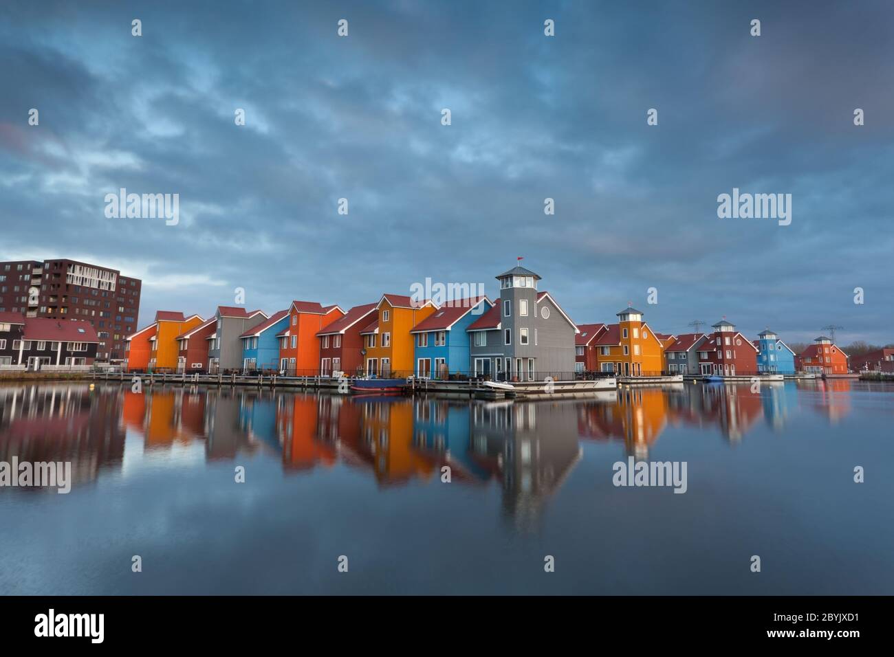 colorful buildings on water Stock Photo - Alamy
