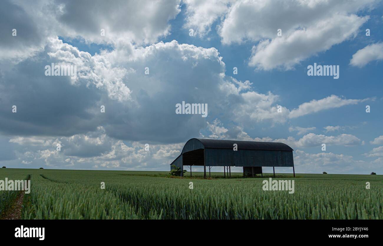 Dutch Barn Sixpenny Handley Dorset Stock Photo - Alamy