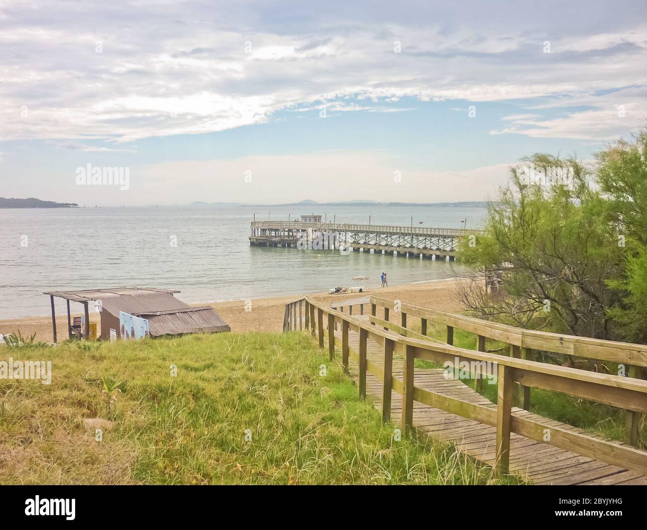 Beautiful view of a tranquil and nice day in the quay of the most ...