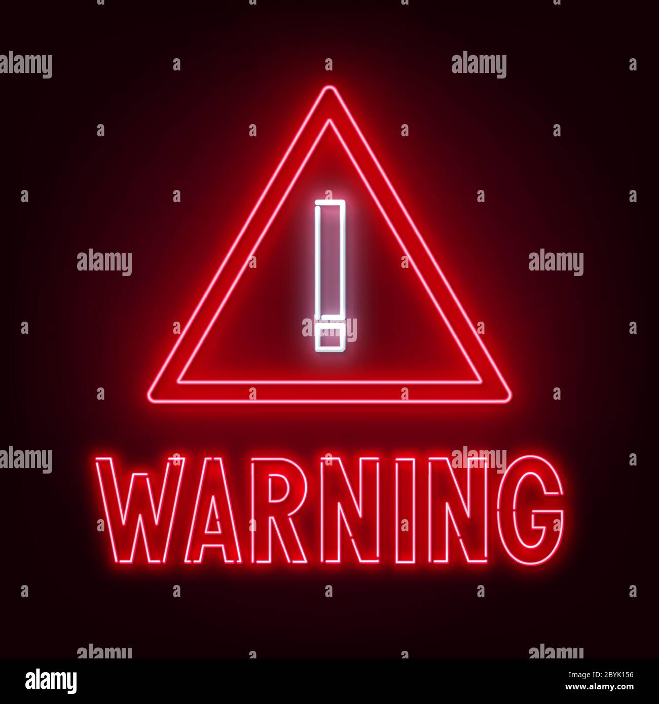 Warning neon sign on dark background Stock Vector Image & Art - Alamy