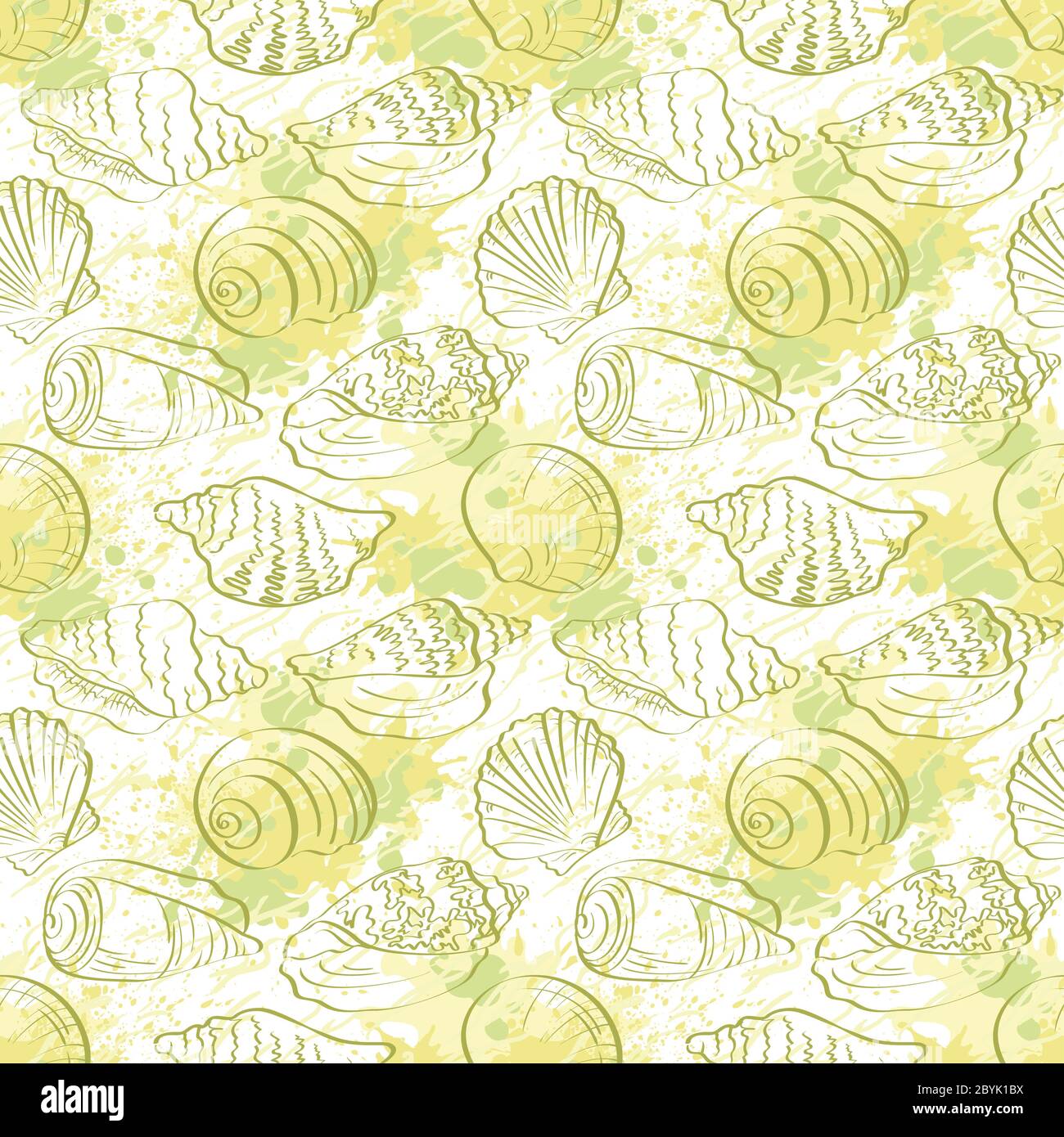 Outline sea seamless pattern hi-res stock photography and images - Alamy