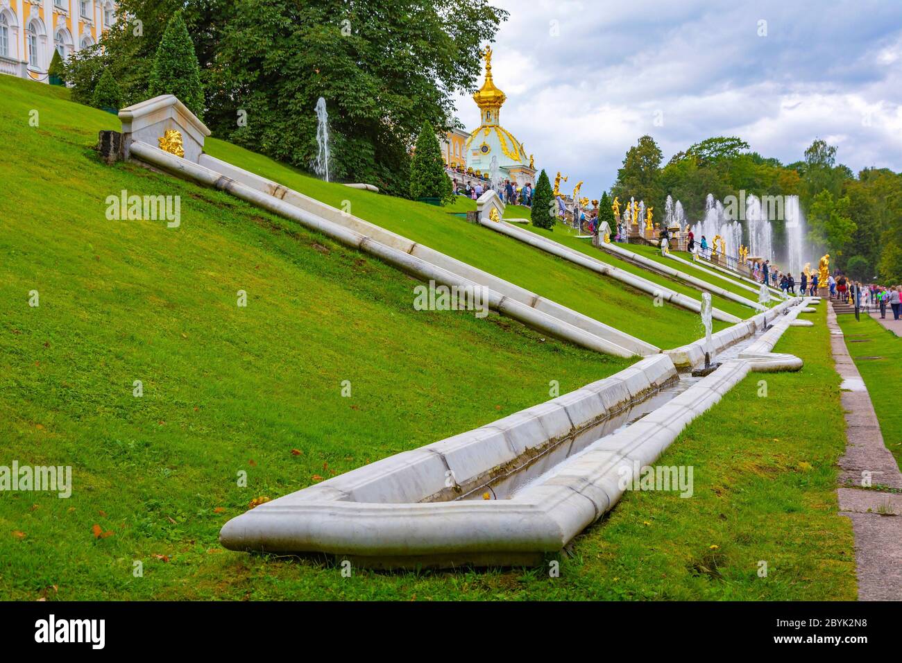Fragment of the design of the slope in front of the Grand cascade ...