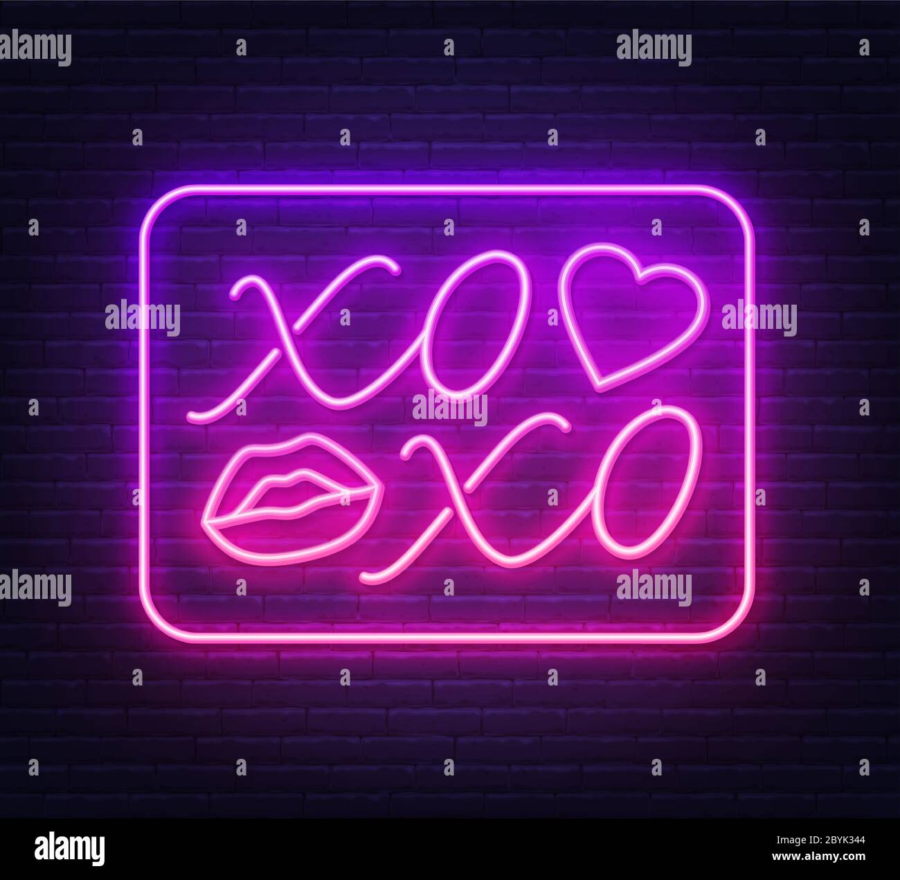 Lips neon sign hi-res stock photography and images - Alamy