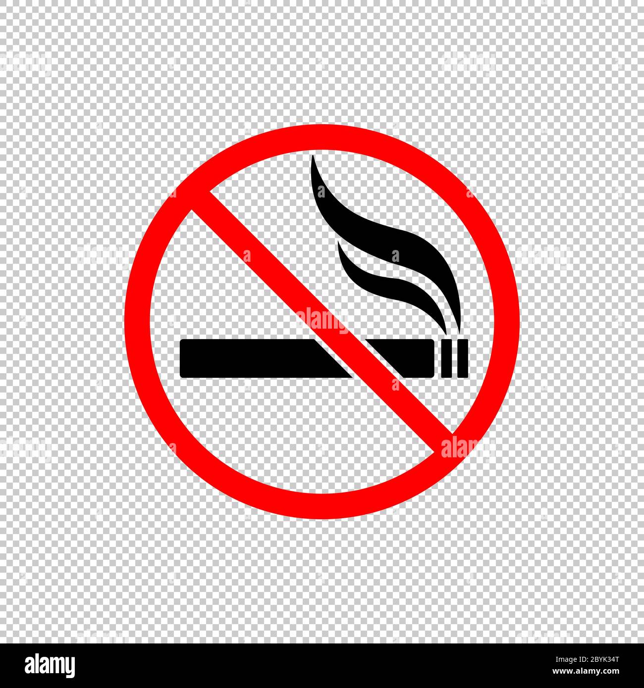 Stop smoking, no smoking icon in black and red. Forbidden symbol simple ...