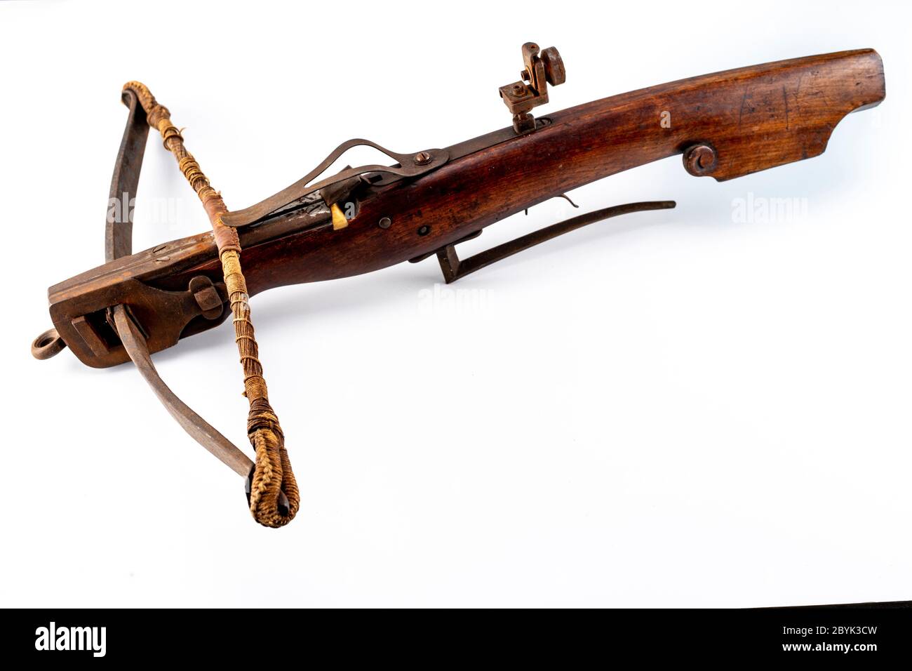 an crossbow from the middle age on studio ground Stock Photo - Alamy