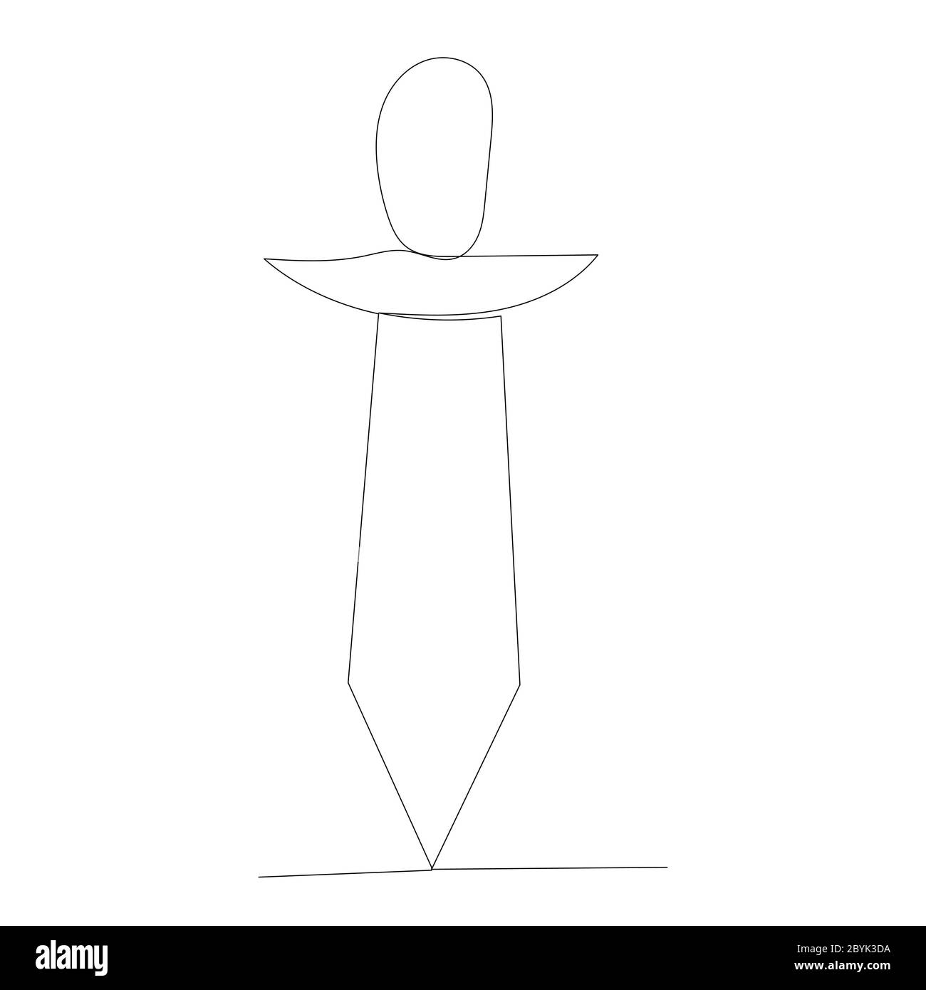 continuous line drawing of swords Stock Vector Image & Art - Alamy