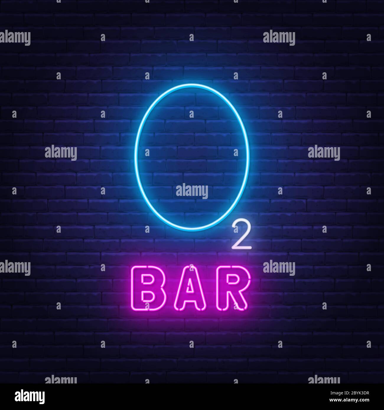 Neon sign oxygen bar on a dark background Stock Vector Image & Art - Alamy