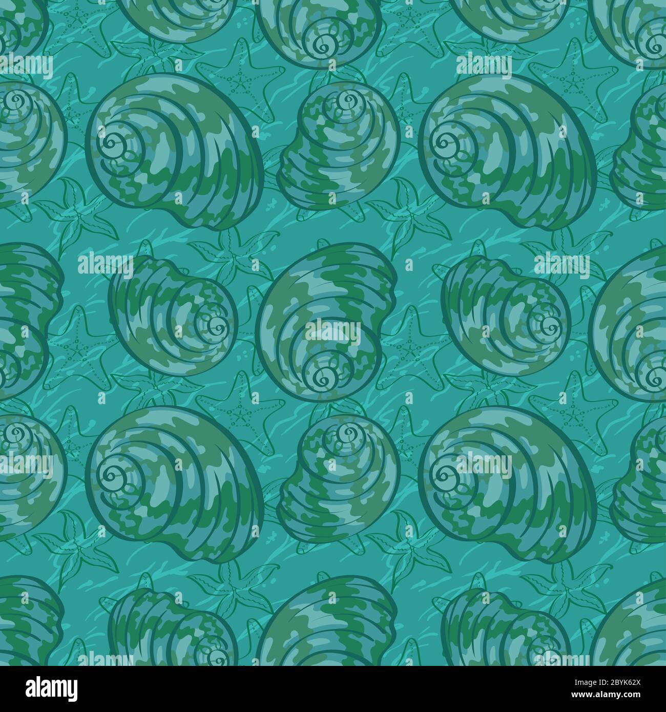 Seamless seashell pattern hi-res stock photography and images - Alamy