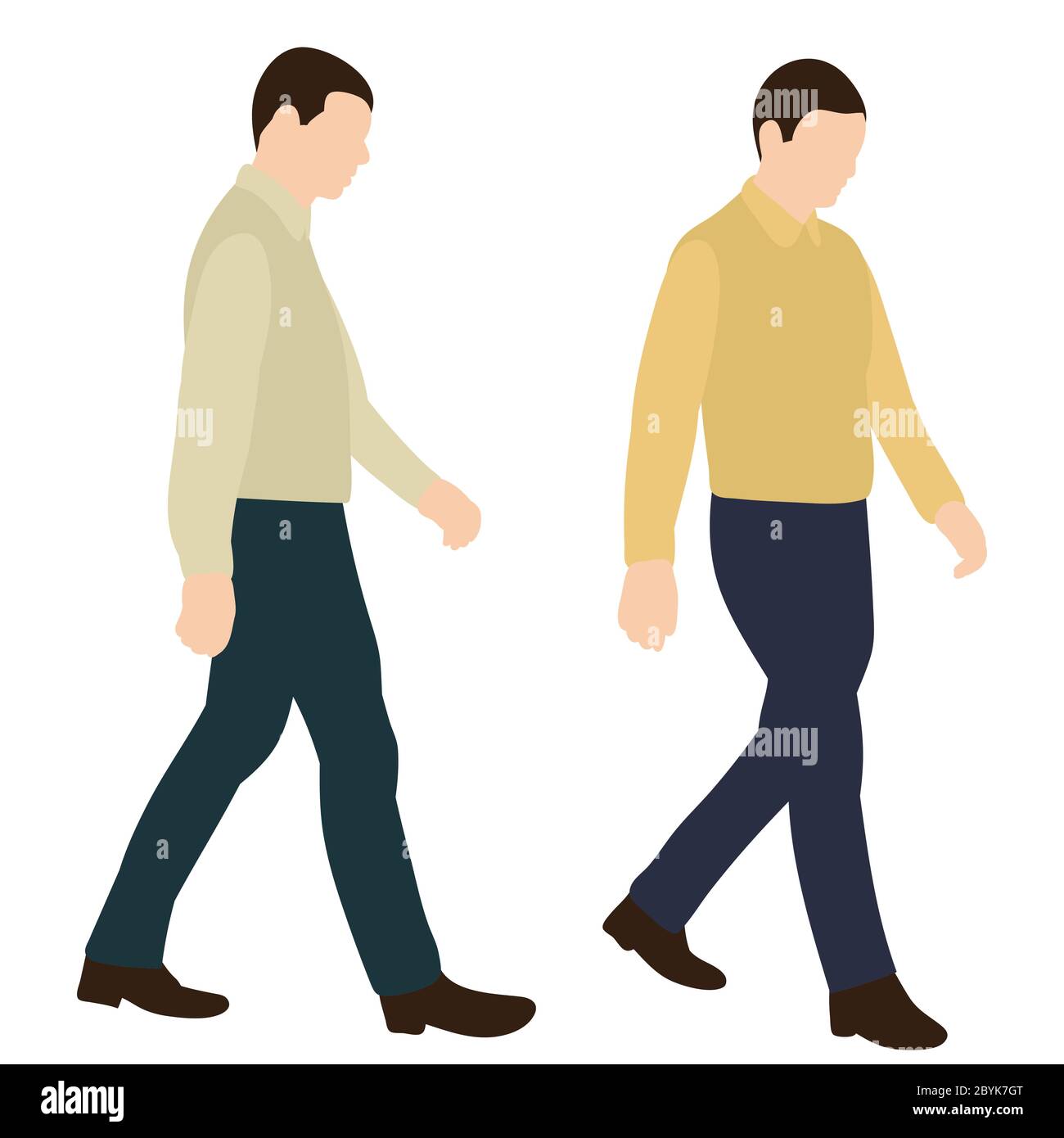Man walking road fitness Stock Vector Images - Alamy