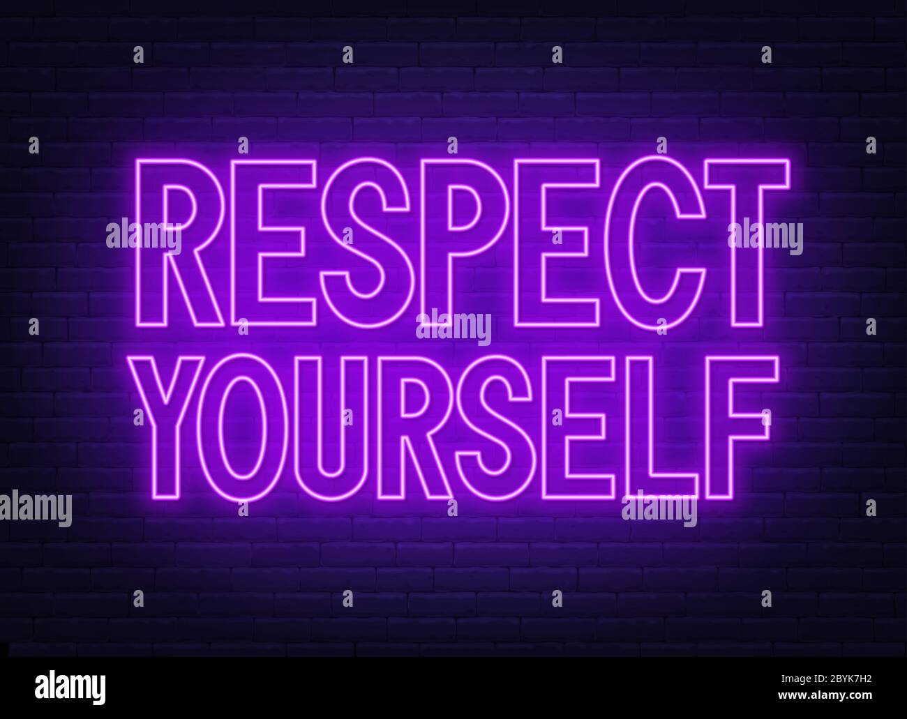 Respect yourself neon sign on dark background Stock Vector Image & Art ...