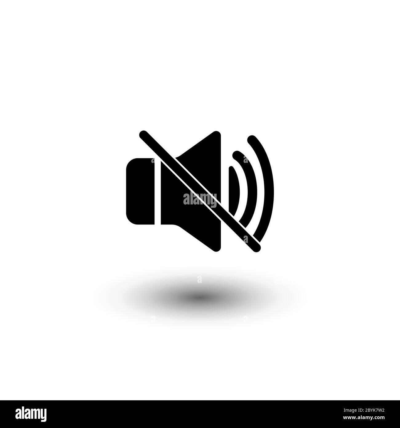 Sound Off icon in black on an isolated white background. EPS 10 vector ...