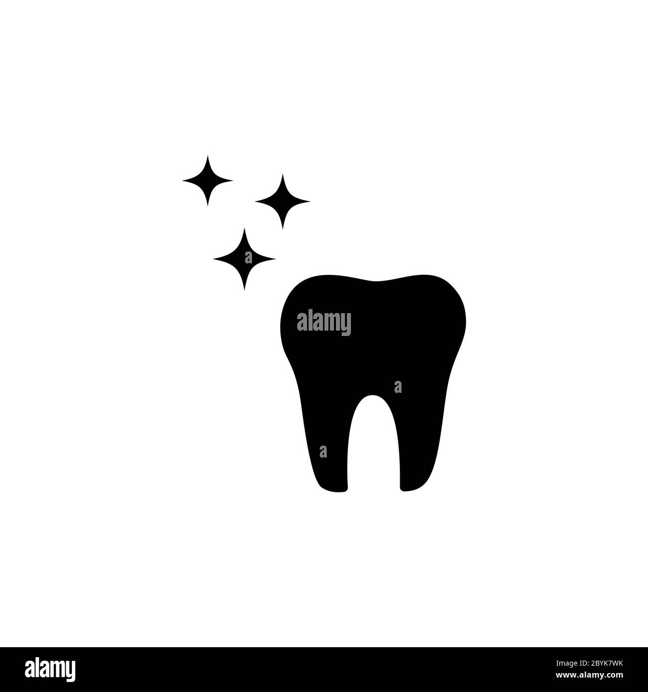 Tooth icon design black symbol isolated on white background. Vector EPS ...