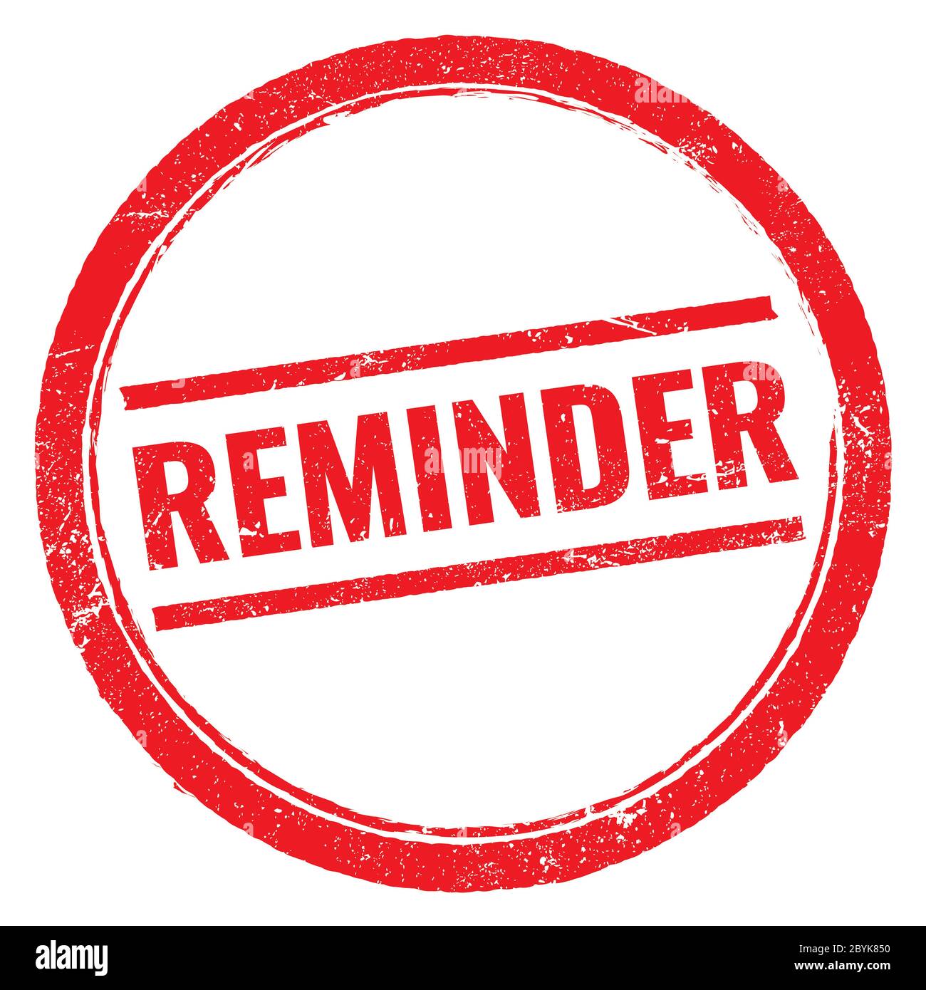 REMINDER red round stamp Stock Photo - Alamy