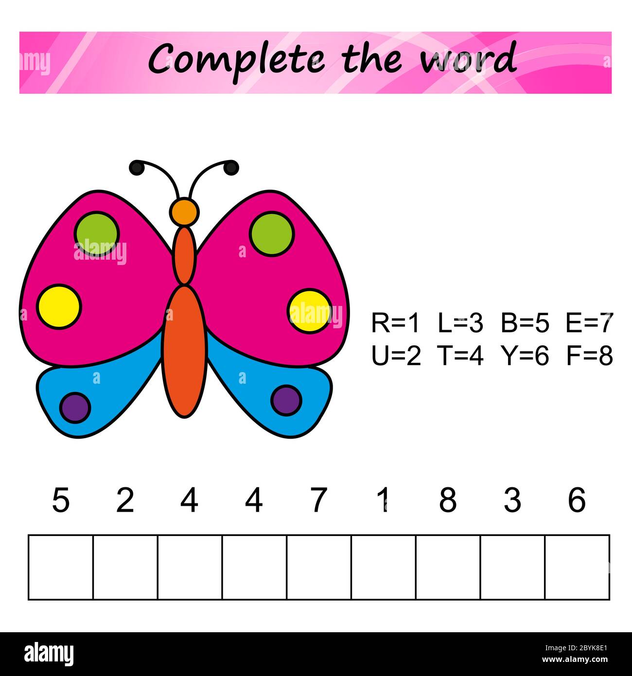 worksheet for preschool kids. Words puzzle educational game for ...