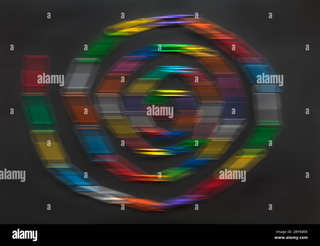 Paperclip chain spiral, Paperclips chain spiral, isolated on black ...