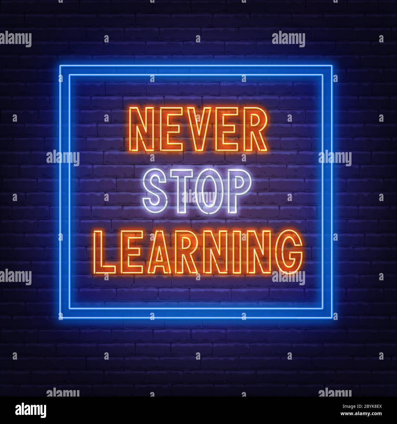 Never stop learning symbol Stock Vector Images - Alamy