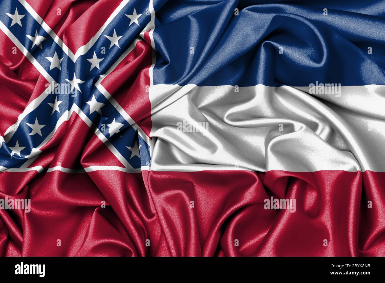 Satin flag, three dimensional render Stock Photo - Alamy