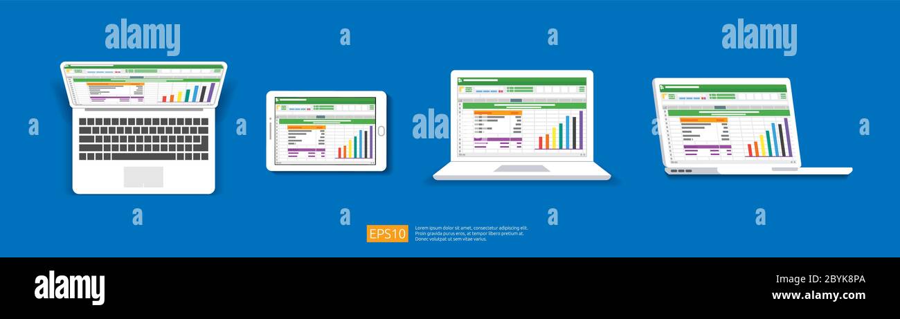 Excel spreadsheet Stock Vector Images - Alamy
