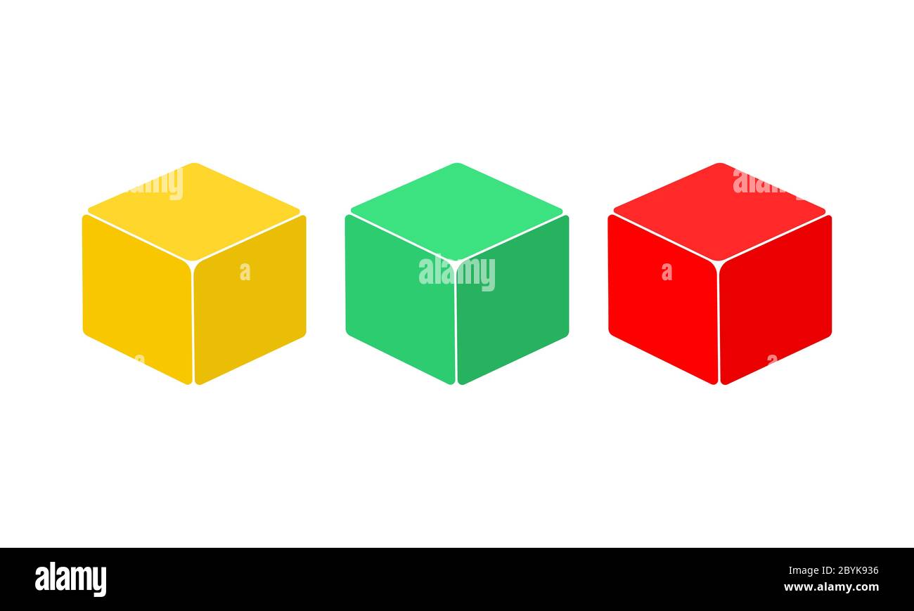 Cube for web and Apps or box, package icon in modern colour design ...