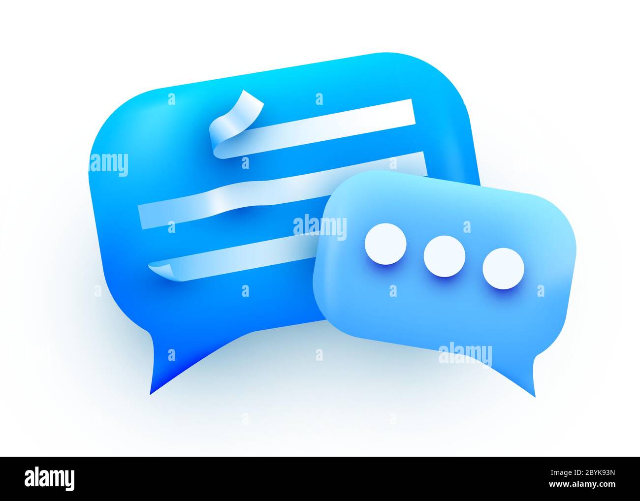 3d Chat bubble. Talk, dialogue, messenger or online support concept ...