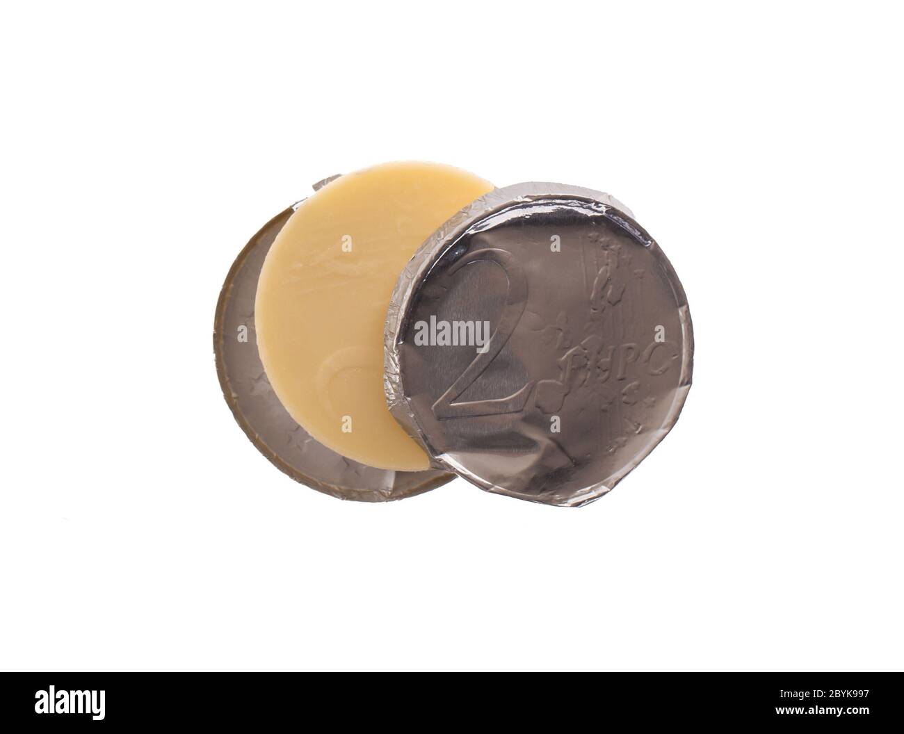 Milk chocolate gold coins hi-res stock photography and images - Alamy