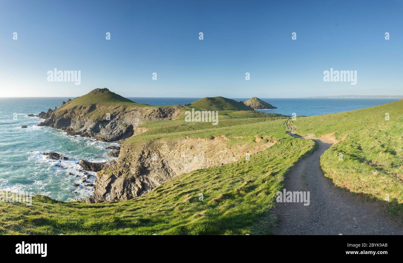 The Rumps Peninsula in Cornwall, UK Stock Photo - Alamy