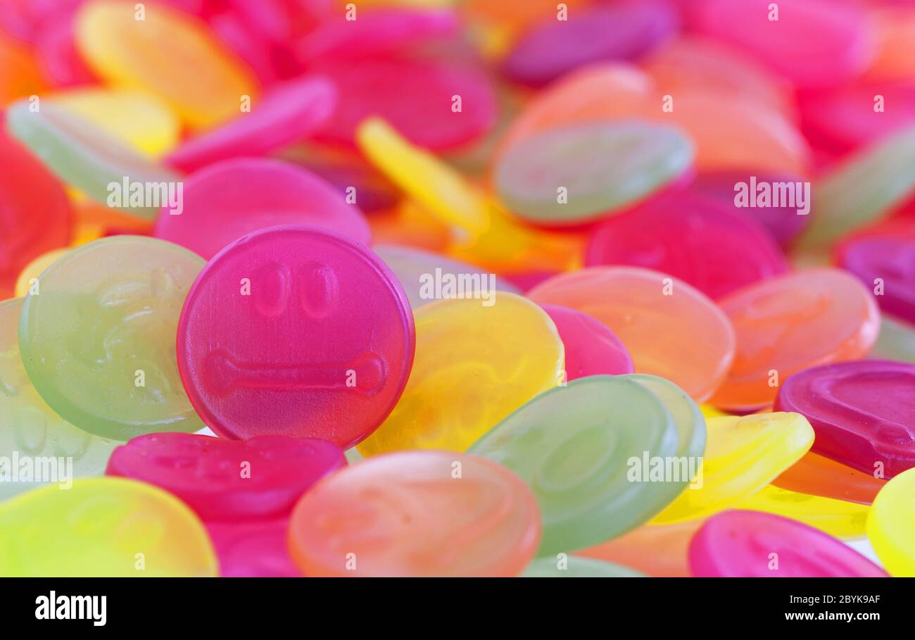 Colorful candy faces Stock Photo - Alamy