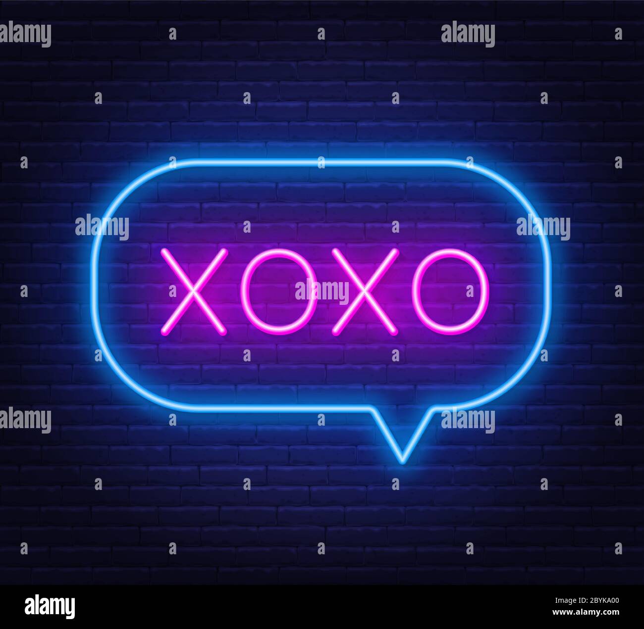 Neon sign xoxo on a dark background Stock Vector Image & Art - Alamy
