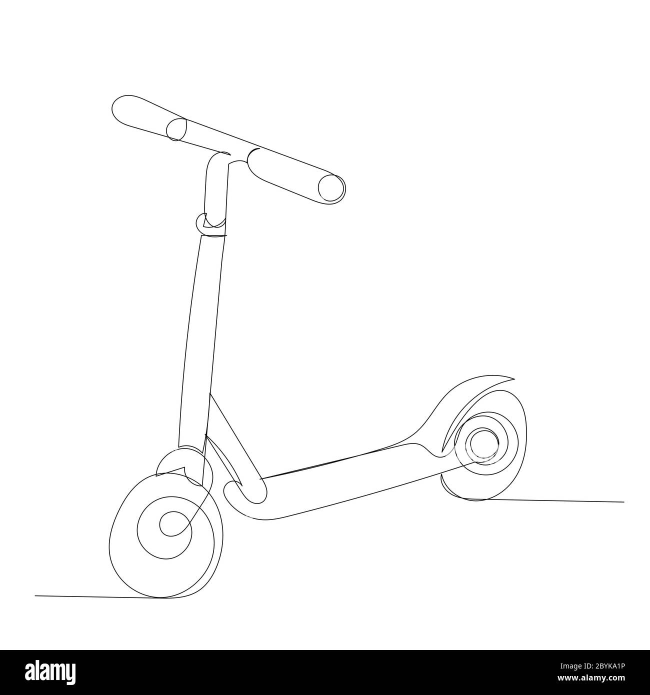 isolated, scooter continuous line drawing Stock Vector Image & Art - Alamy