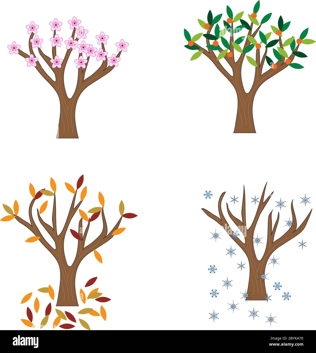Seasons illustration Cut Out Stock Images & Pictures - Alamy