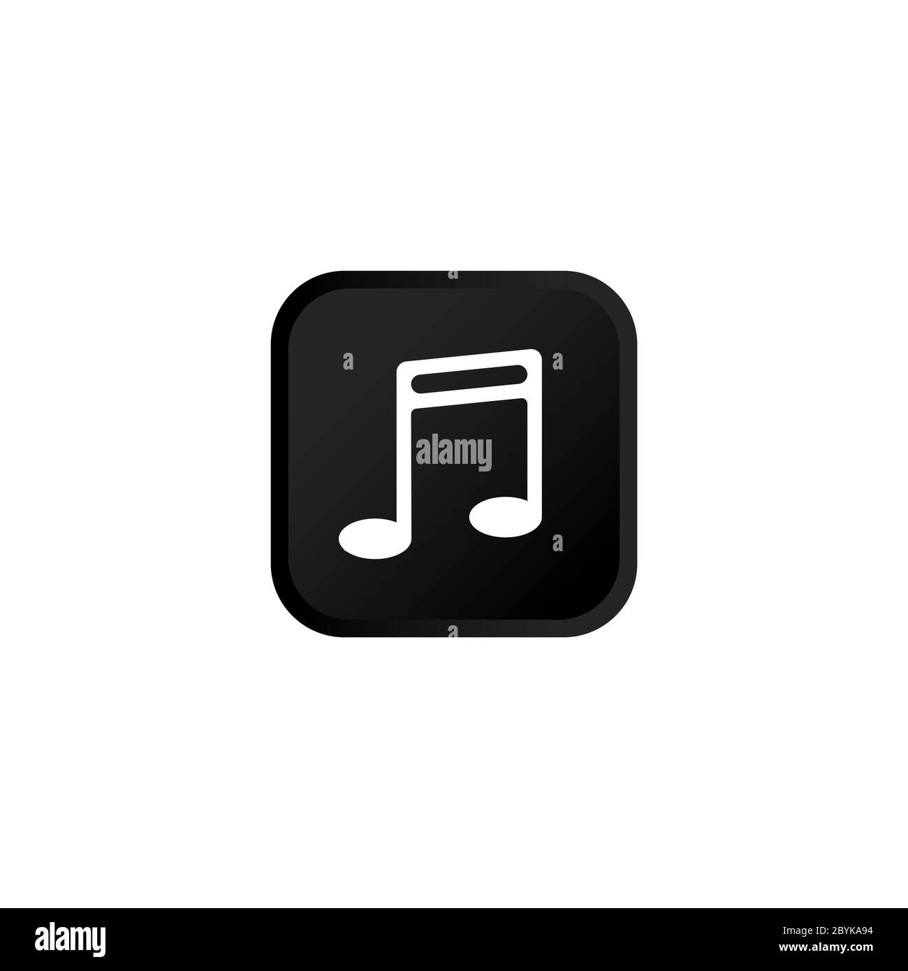 Music player icon modern button design black symbol isolated on white ...