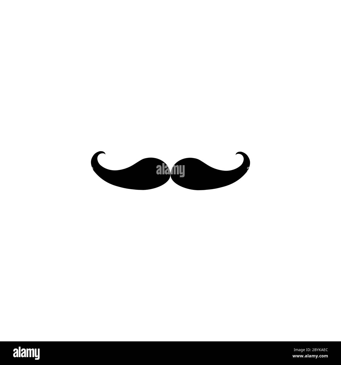 Mustache or facial hair mustache icon vector design black symbol ...