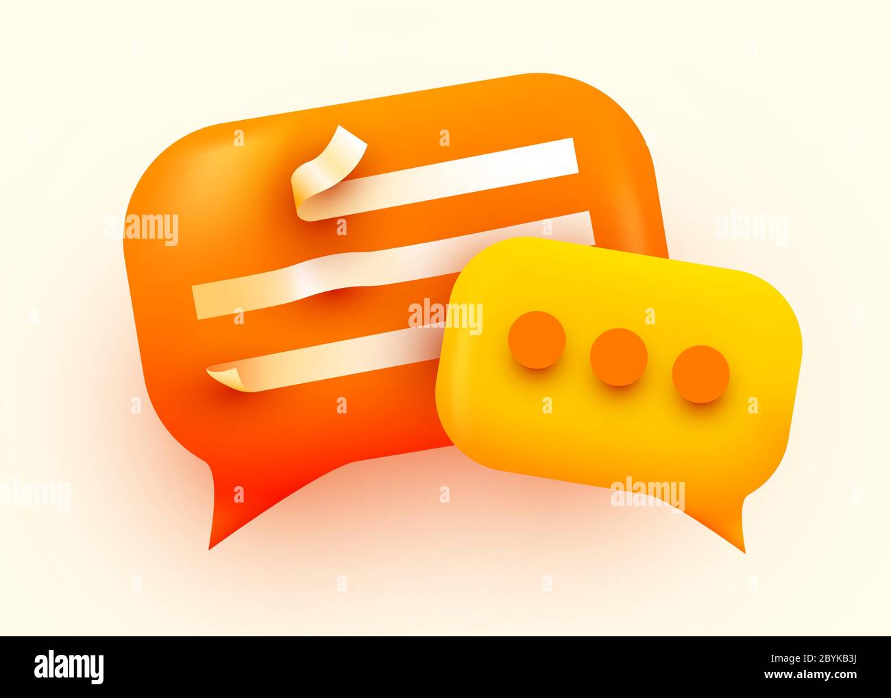 3d Chat bubble. Talk, dialogue, messenger or online support concept ...