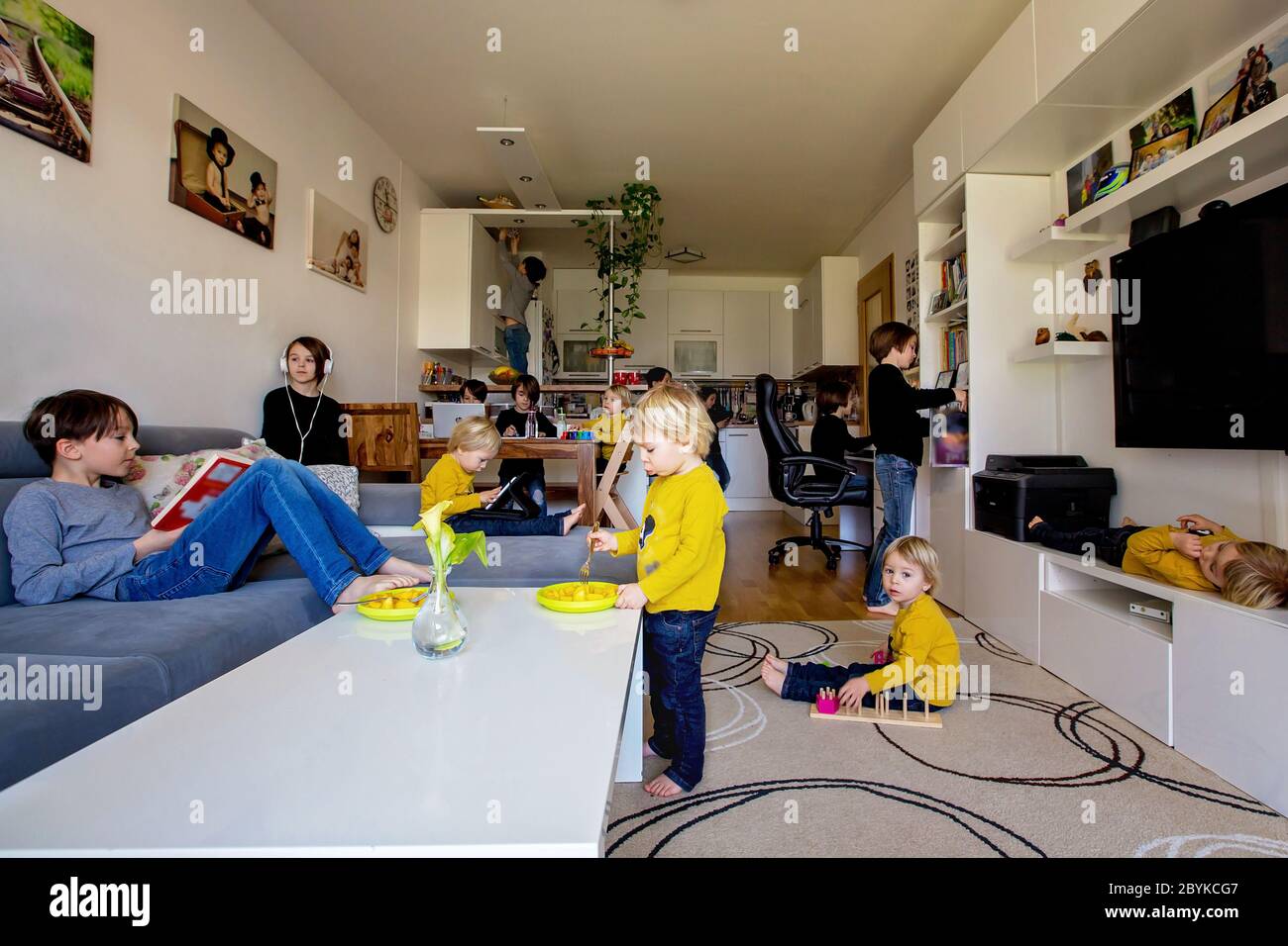 Family different activities hi-res stock photography and images - Alamy