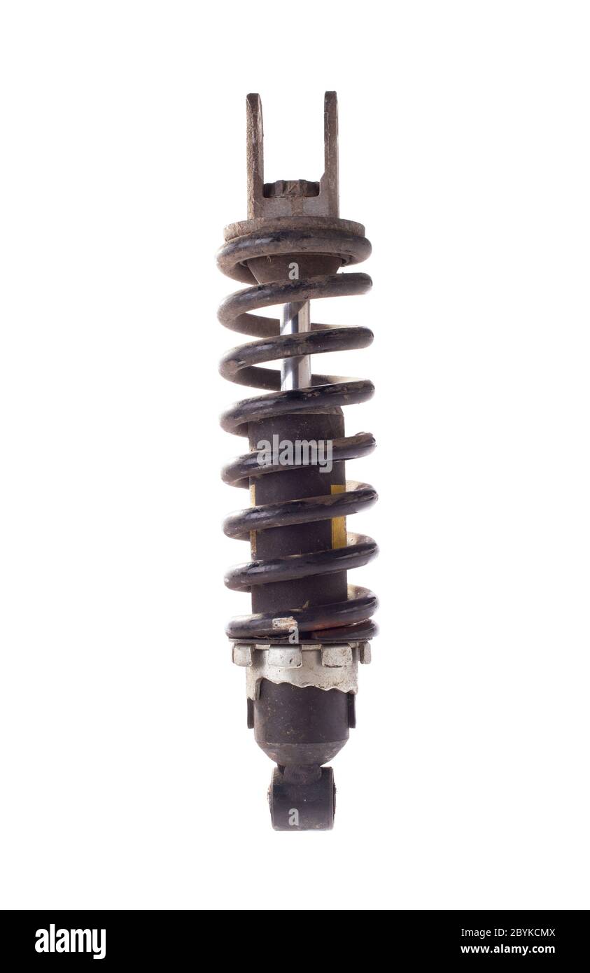 Dirty old shock absorber Stock Photo - Alamy