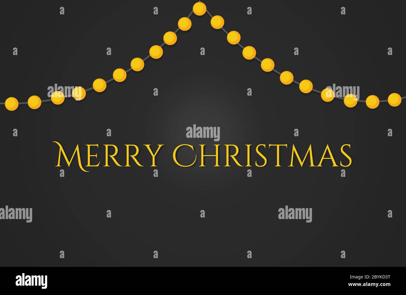 Christmas lights greeting card. Vector illustration Stock Vector Image ...