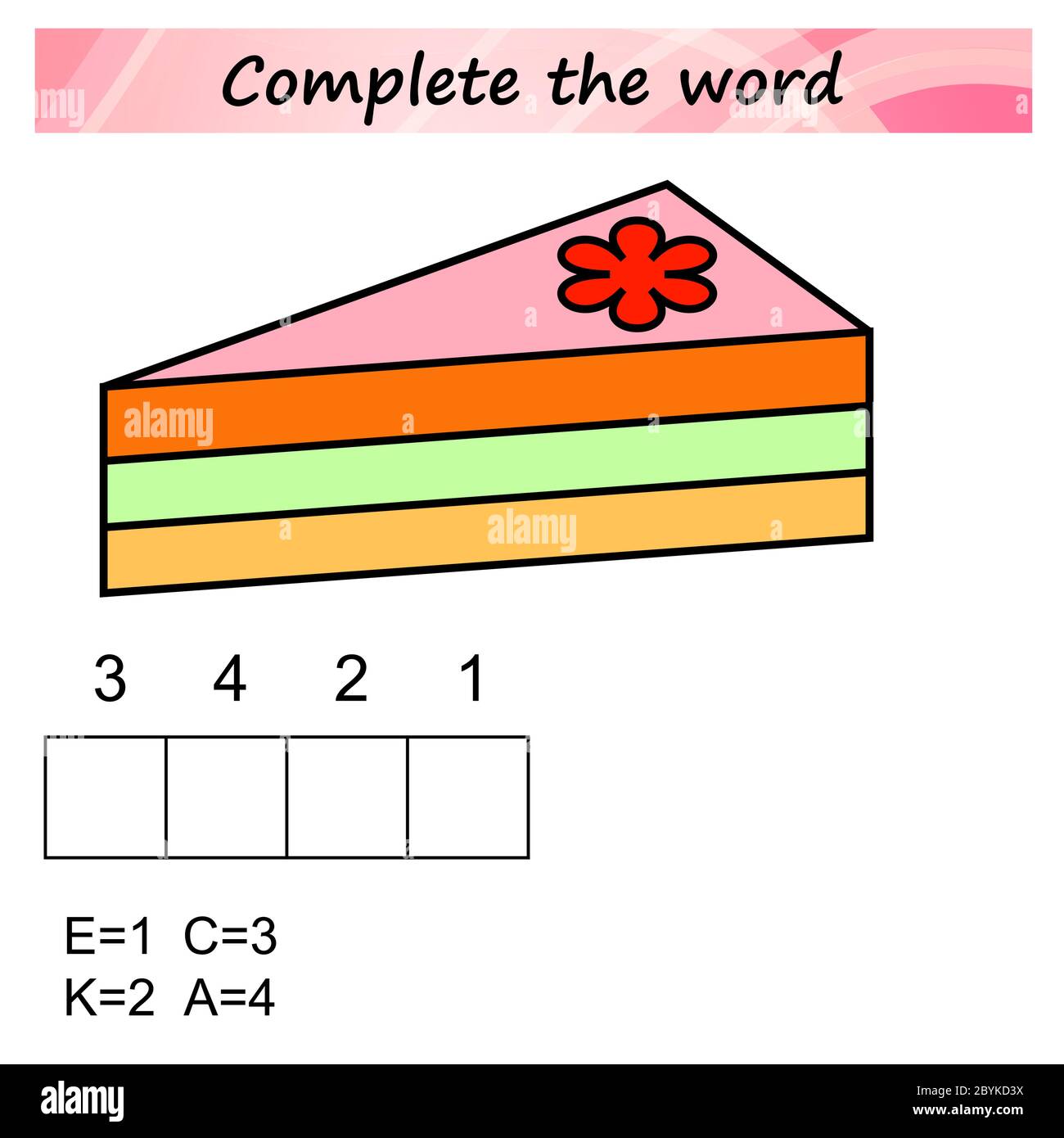 worksheet for preschool kids. Words puzzle educational game for ...