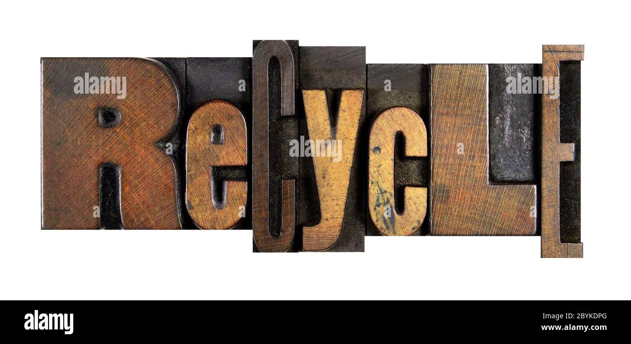 Recycle bin text Cut Out Stock Images & Pictures - Alamy