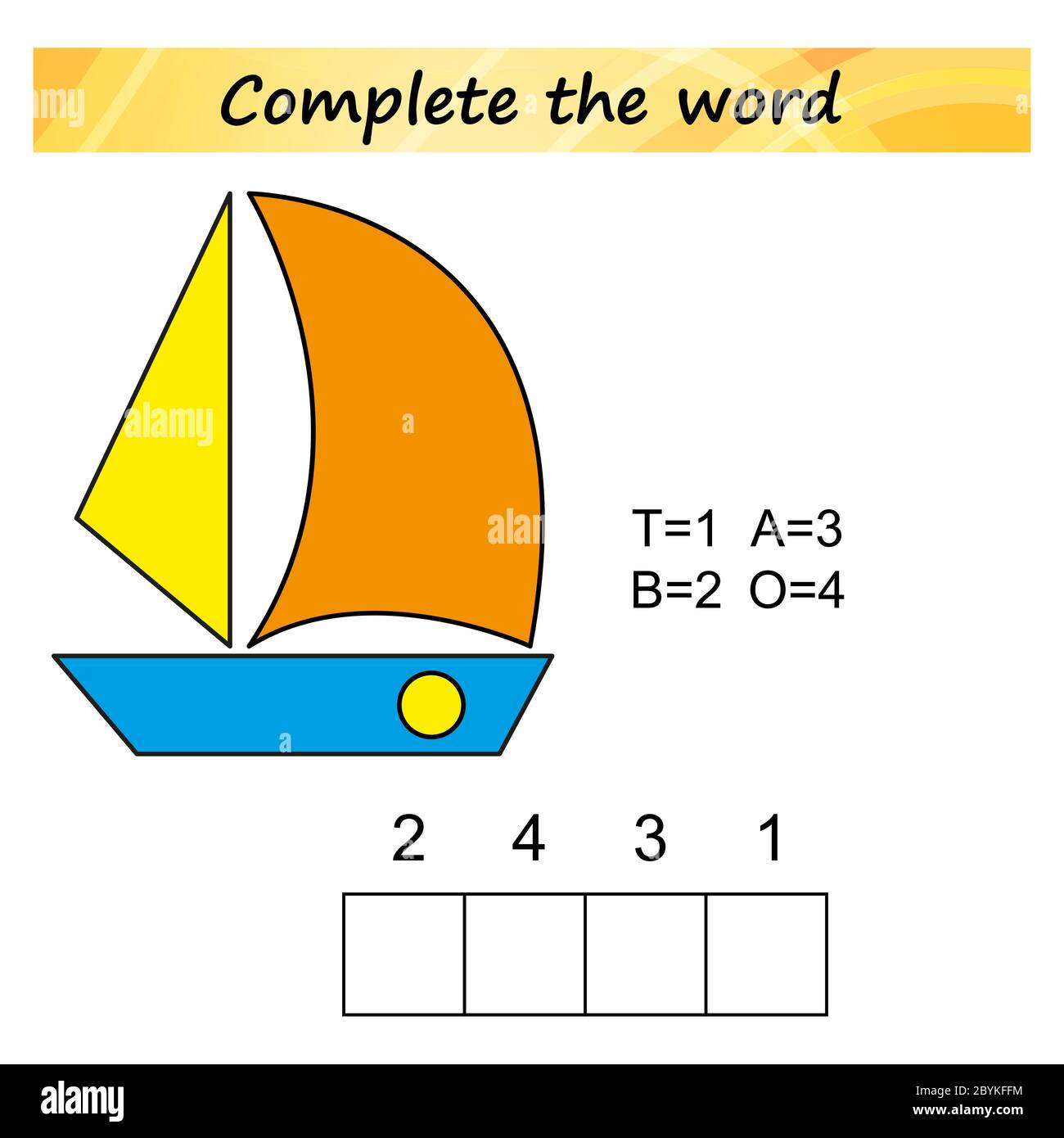 worksheet for preschool kids. Words puzzle educational game for ...