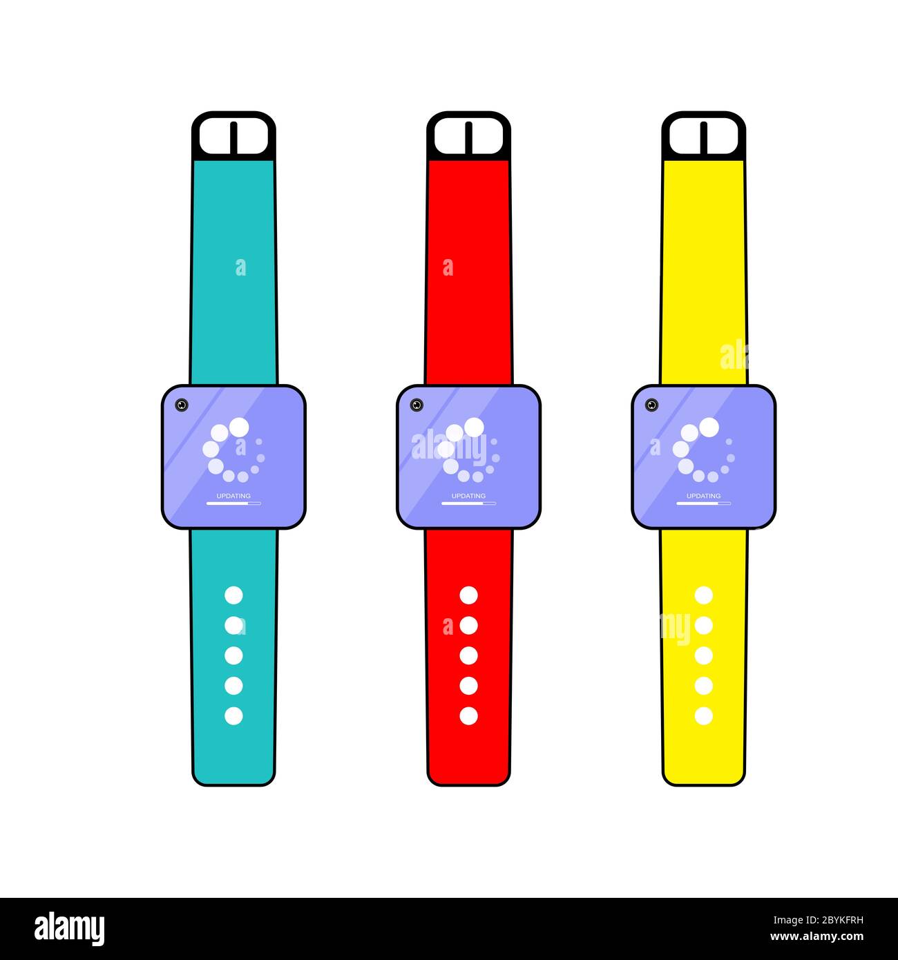 Smart watch, clock update icon. Smart watch software update ...