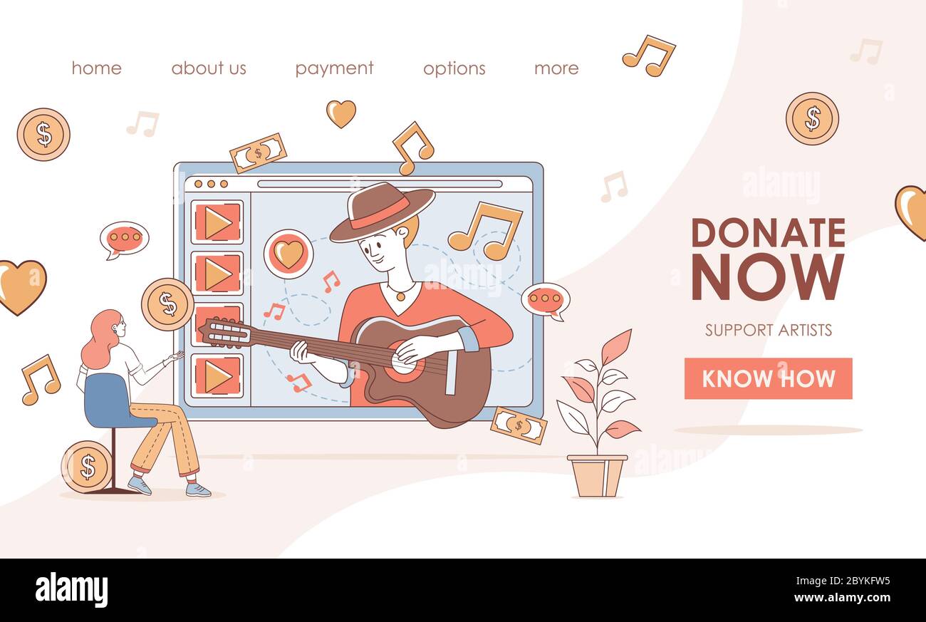 Donate and support artists during global economic crisis landing page ...