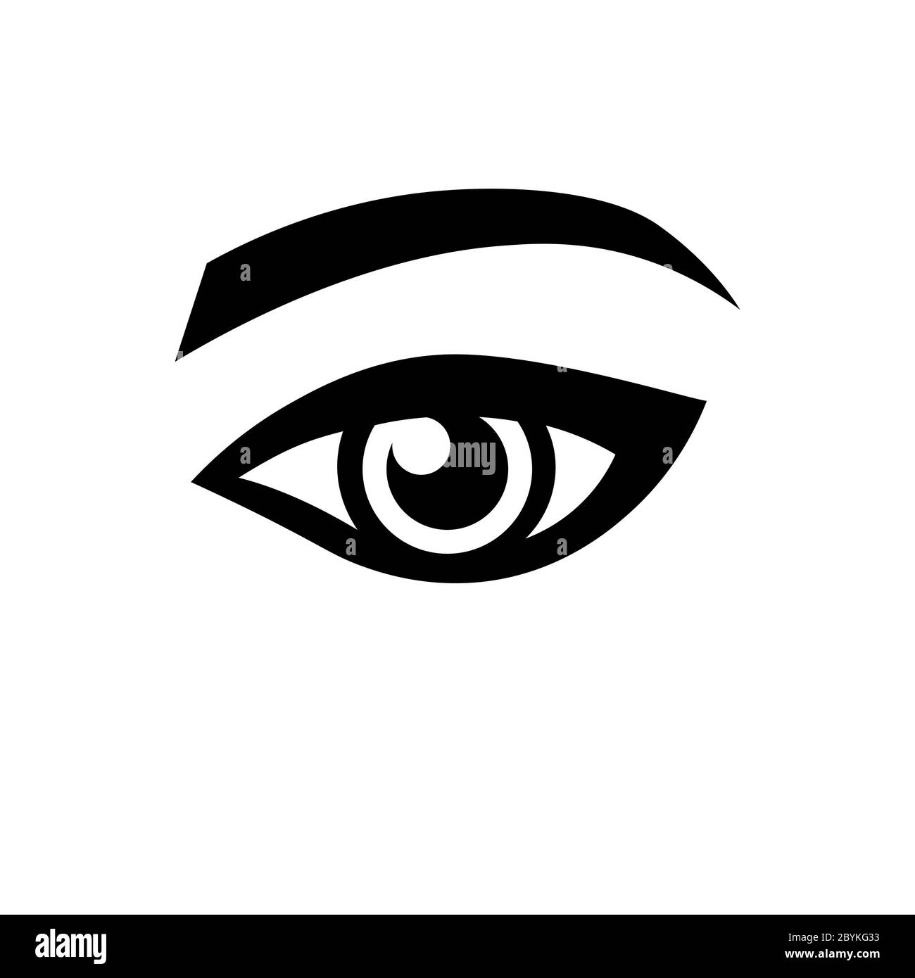 Eye, vision icon in black simple design on an isolated background. EPS ...