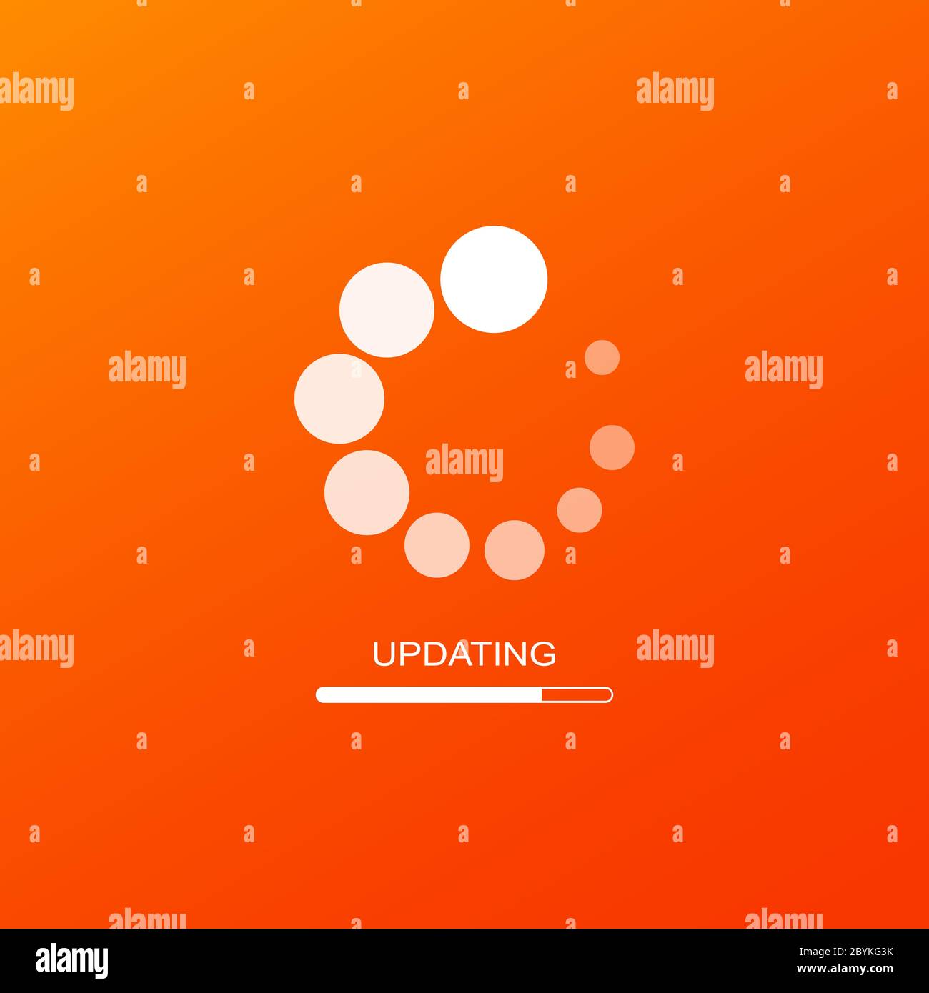 Update icon or software update. Downloading data concept simple design on isolated background ...