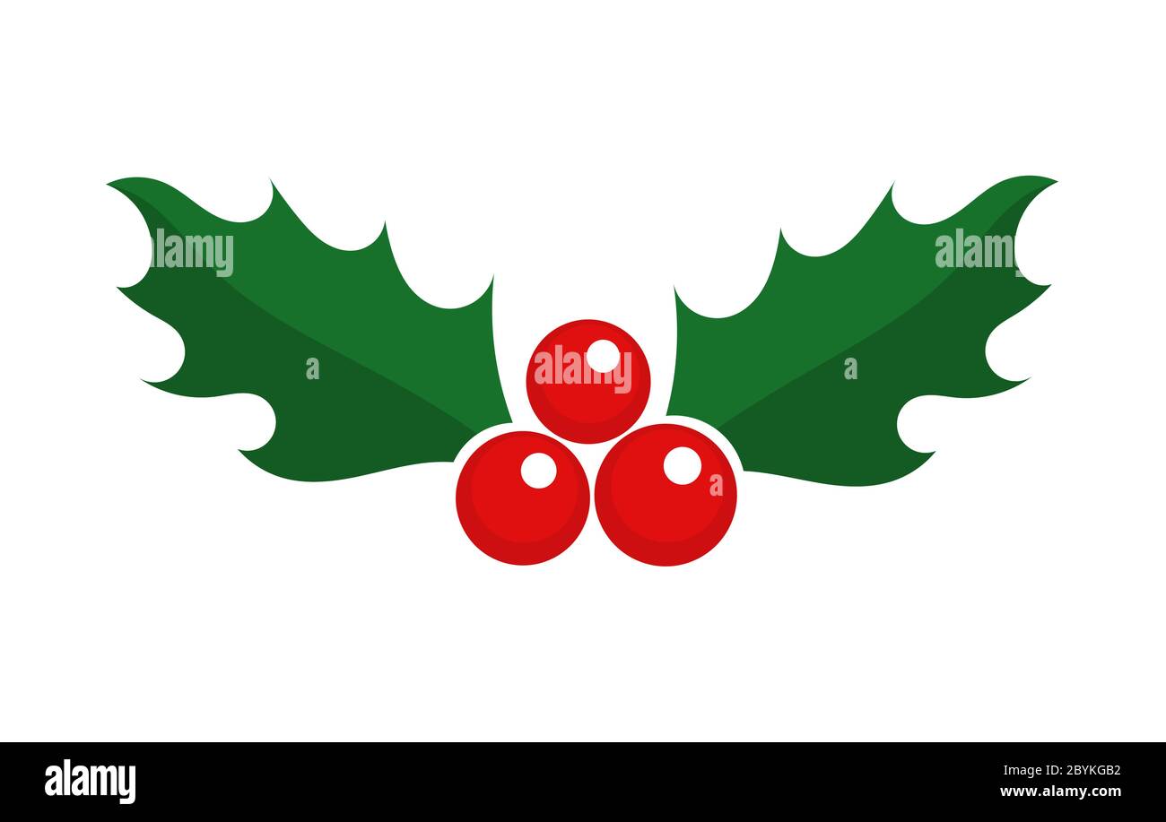 Christmas holly berry symbol icon. Vector illustration Stock Vector ...
