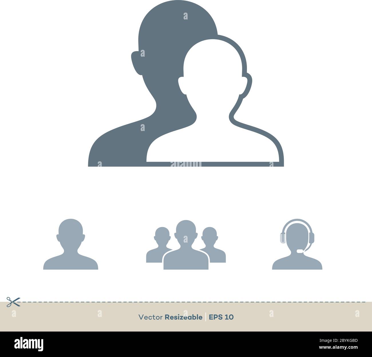 Human Shape Vector Logo Template. Profile, Teamwork, Operator ...