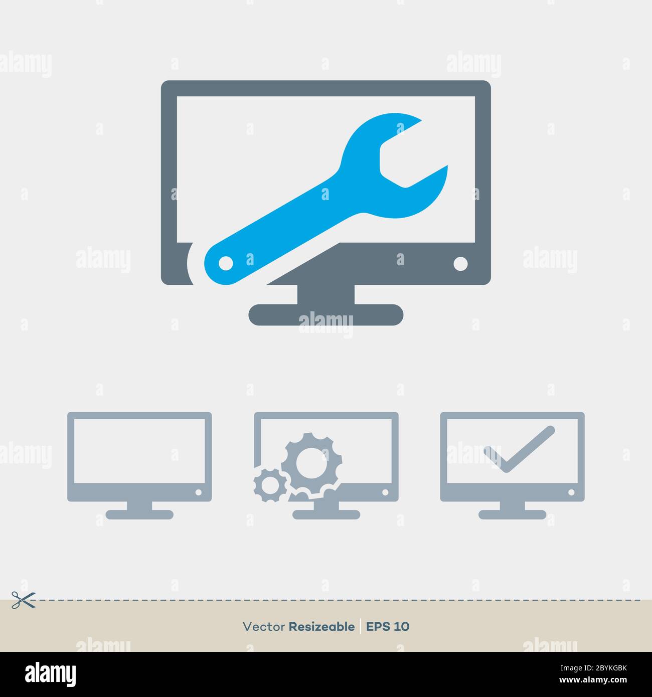Computer Repair Vector Template. Television Icon Logo Illustration ...